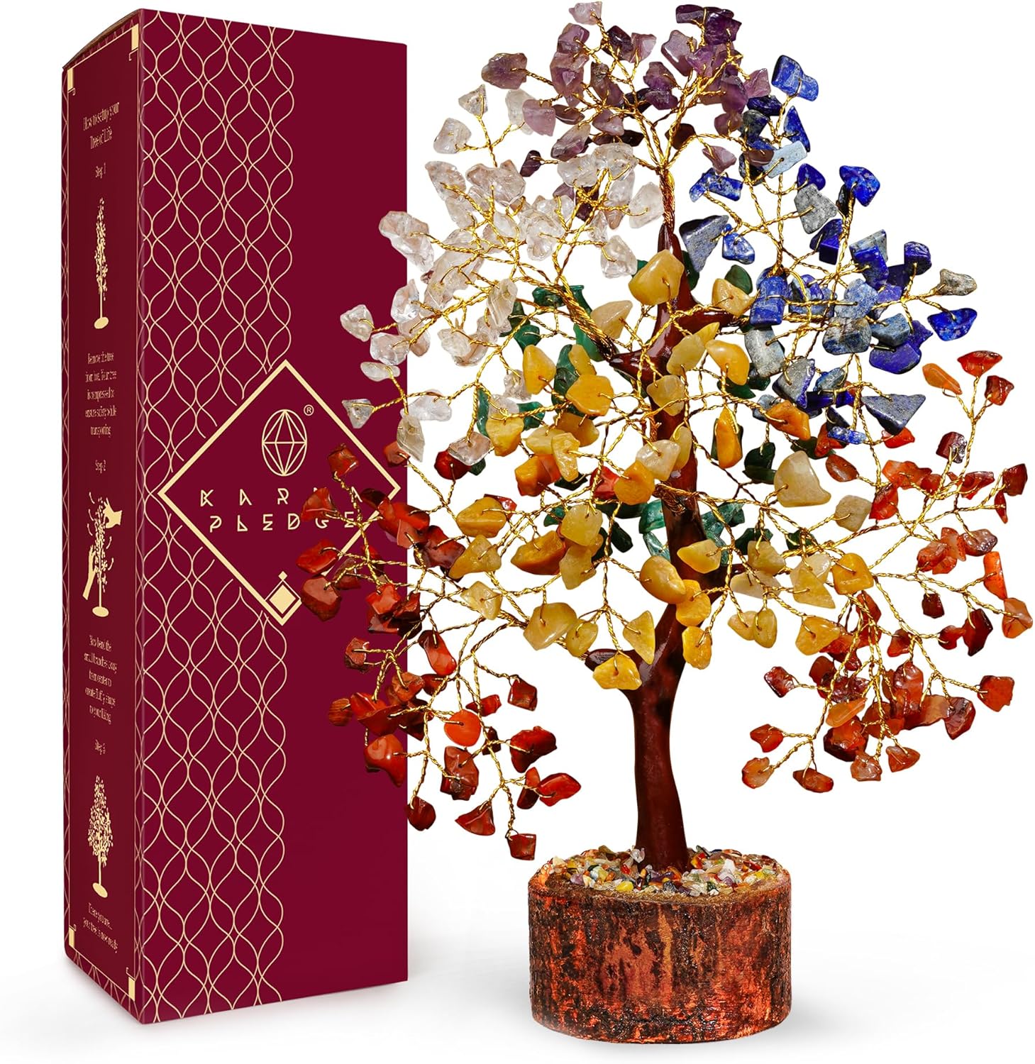 HOM Crystal Tree of Life Decor - Handcrafted Spiritual Centerpiece for ...