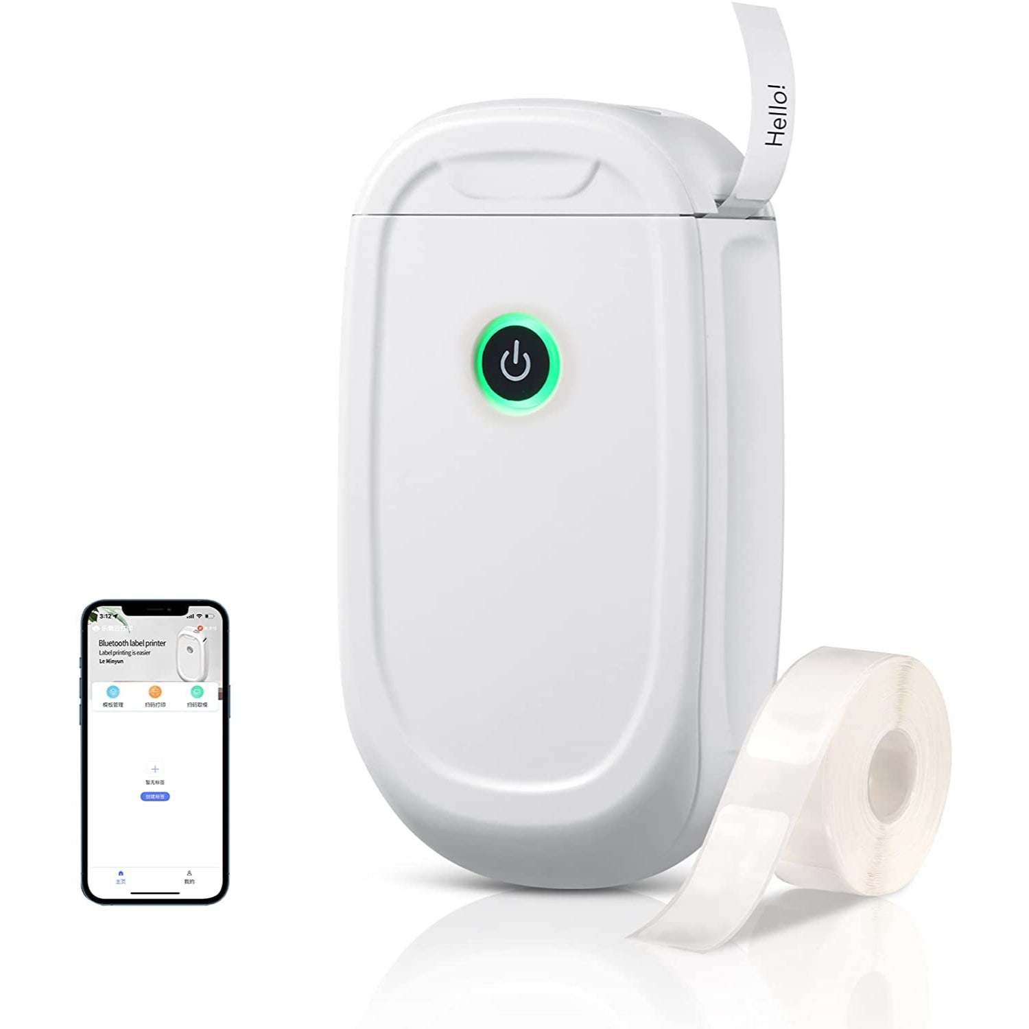HOM Label Maker - Portable Bluetooth Label Printer with Thermal Sticke ...